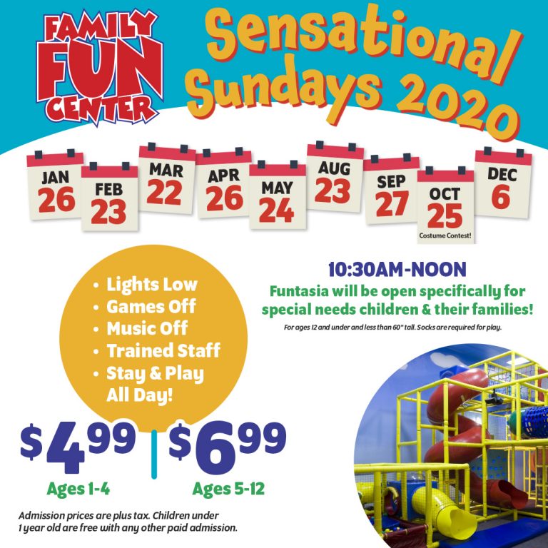Sensational Sundays at Family Fun Center
